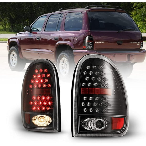 LED Tail Lights for 98-03 Dodge Durango 96-00 Caravan Black Clear Lens ...