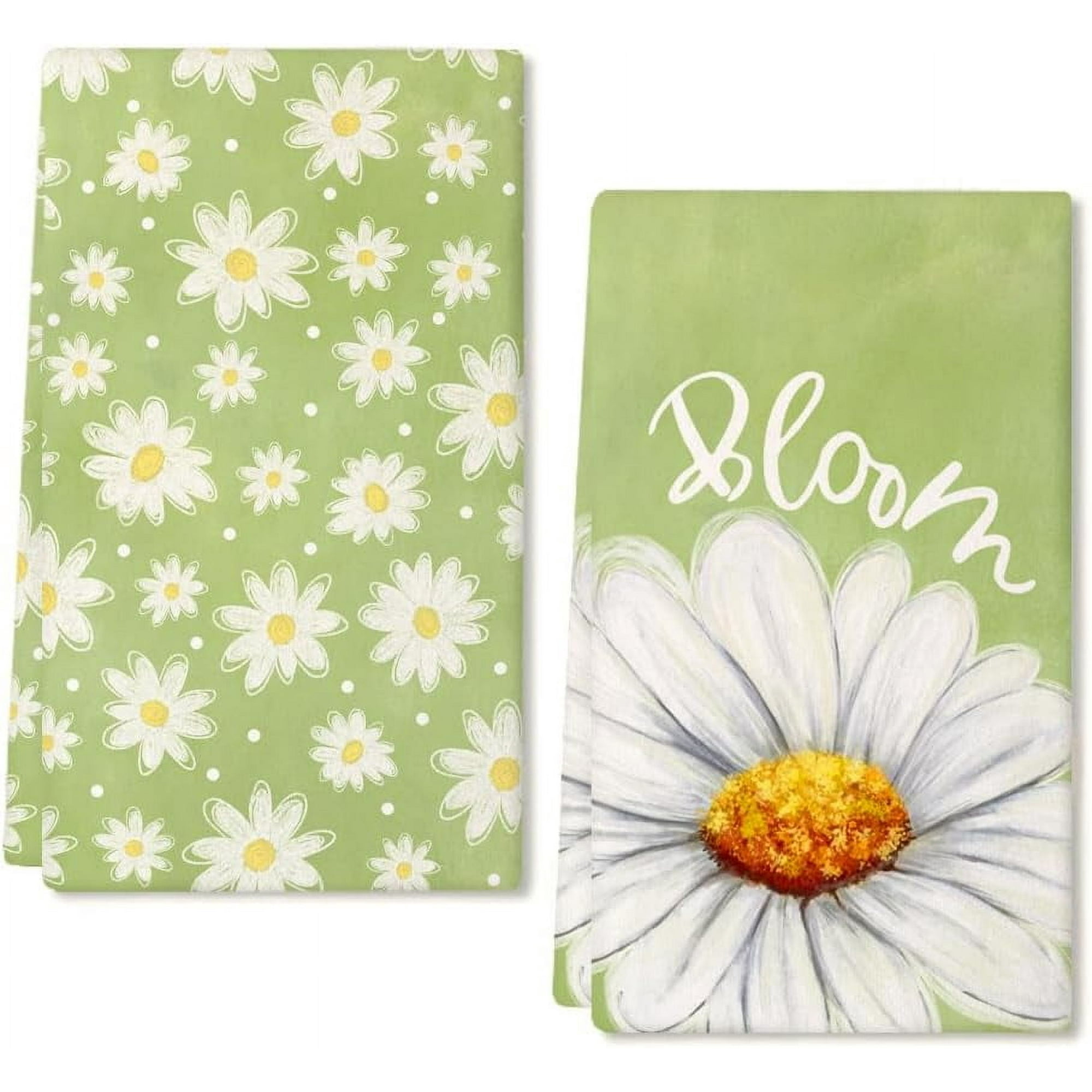 Click here for Vehcimbev White Flower Spring Kitchen Towels Dish... prices