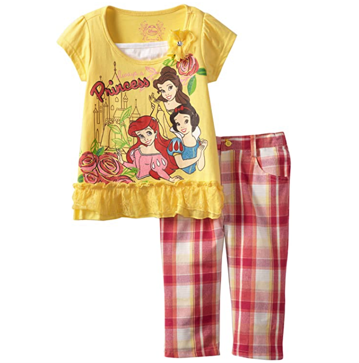 Disney Girls' Princess Tunic And Plaid Pant Set, Size 5 - Walmart.com