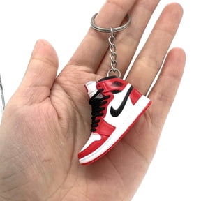 Nike Jordan Mini Shoe Keychain by DSK GLOBAL - Rubber Black & White ...