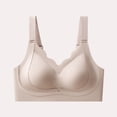 ATOYSOY Wide Strap Wireless Bra No Underwire Wavy Neck Molded Lift ...