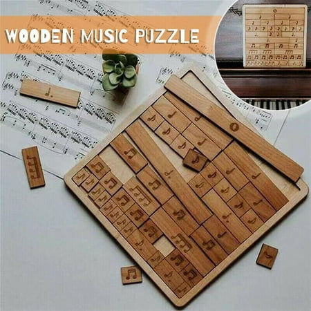 Wooden Puzzles Music Notes Children Kids Learning Early Education Toy ...