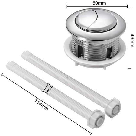 2 Pieces Toilet Push Buttons Dual Flush Knob 38mm Standard Chrome ...