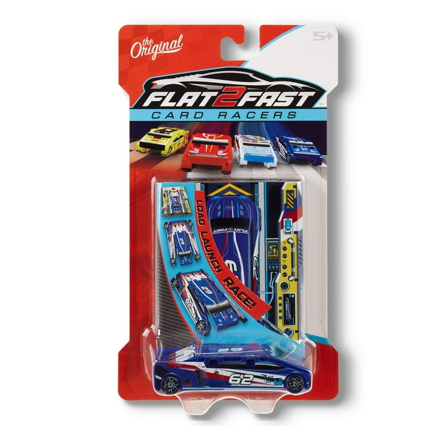 FLAT 2 FAST Blue 62 Card Racer | Load, Launch, Race - Pocket-Sized ...