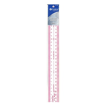 Walmart 18" Clear Flexible Acrylic Ruler, Standard/Metric, Inches/mm ...