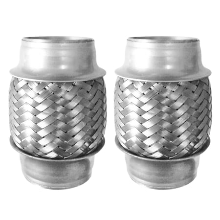 Exhaust Flex Pipe Adaptor Liner Double Braid Connector Universal ...