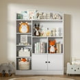 DIYART White Kids Bookshelf, Kids Bookcase with 7 Cubbies and 2 ...