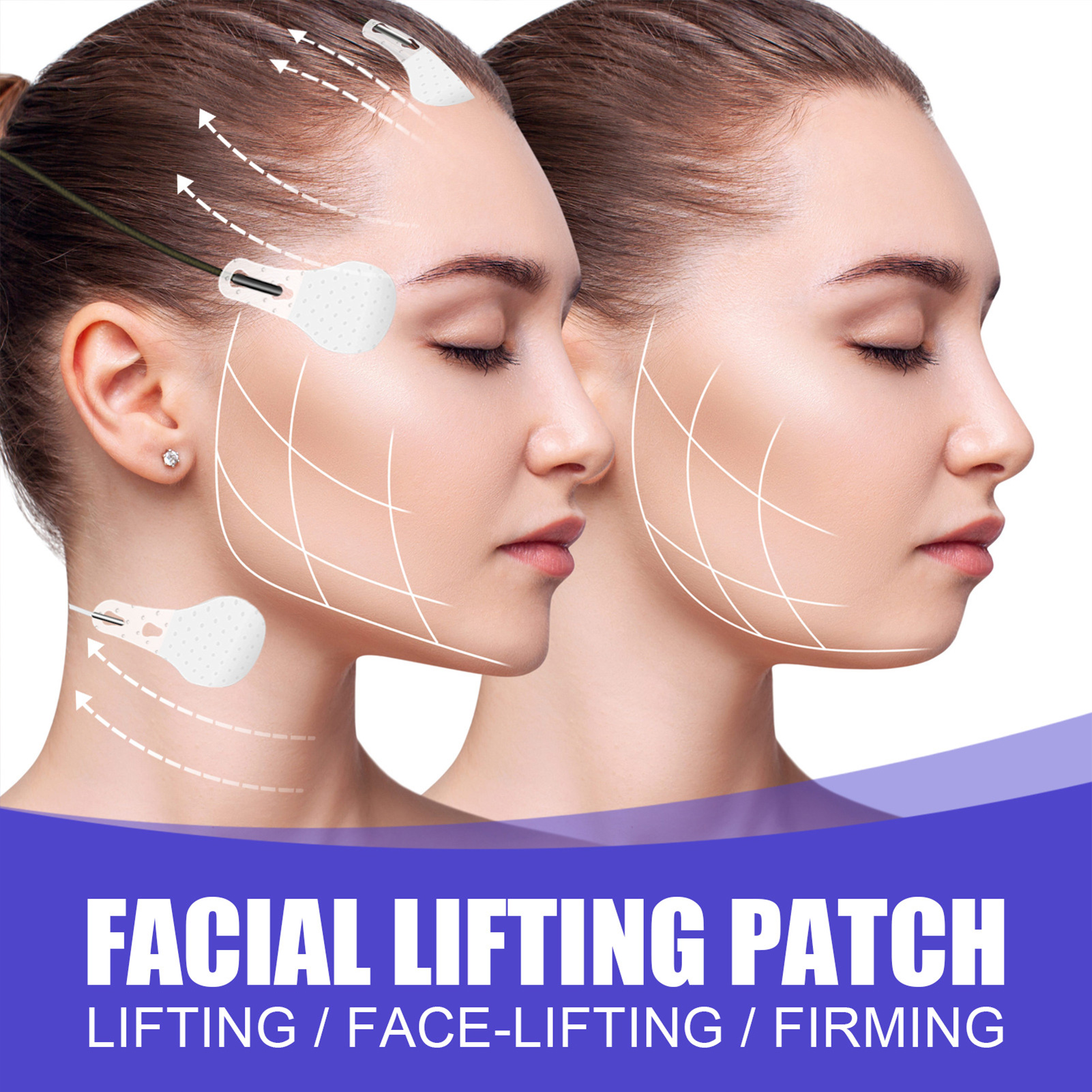 60pcs V-Shape Neck Face Lifting Stickers Enviromentally Friendly ...