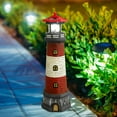 Raindrops Solar Garden Lighthouse Decoration Solar powered Resin ...