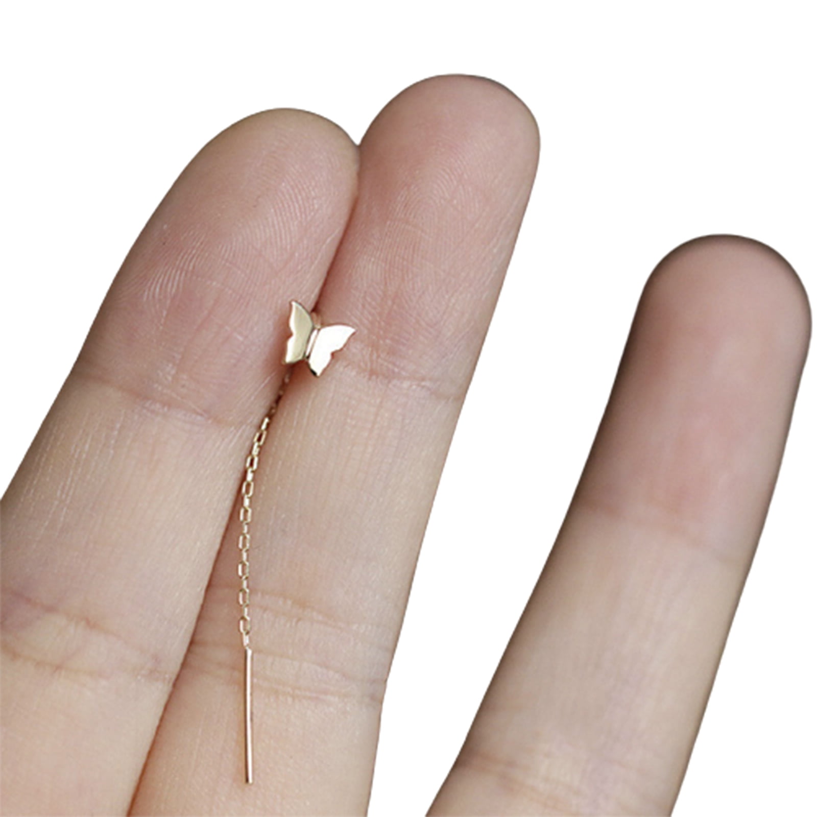 Click here for Ikemiter Womens Long Earrings Metal Butterfly Inse... prices