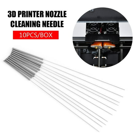 TOPINCN 10Pcs/Box 0.4mm Nozzle Cleaning Needle for 3D Printer Accessory ...