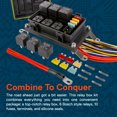 True Mods 12V Auto Waterproof Fuse 5-Pin Relay Box Block Kit w/ 12AWG ...