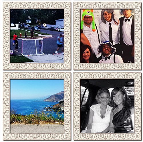 Instagram Photo Frame - Frame Your 4x4 Photos! - White Ornate 4" x 4 ...