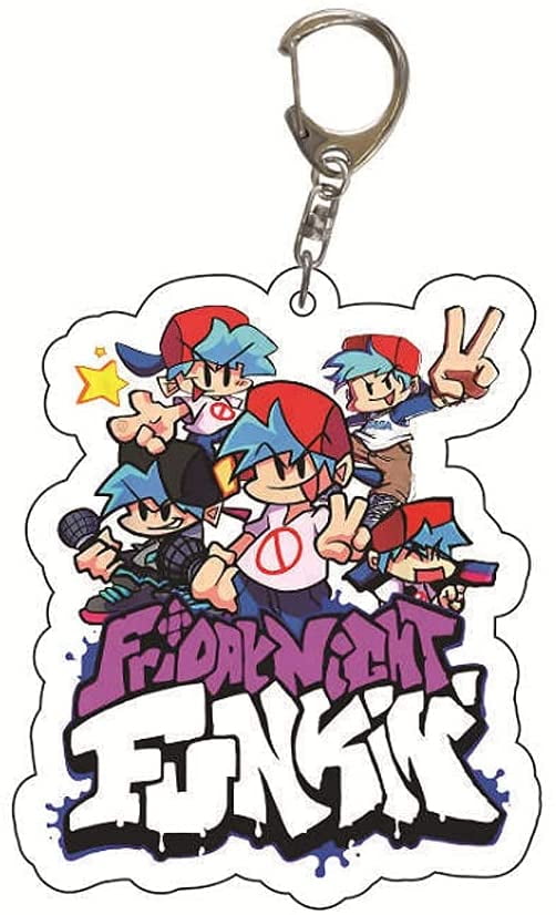 1/5 Pcs Friday Night Funkin Keychain,Fnf Boyfriend/Girlfriend/Pico ...