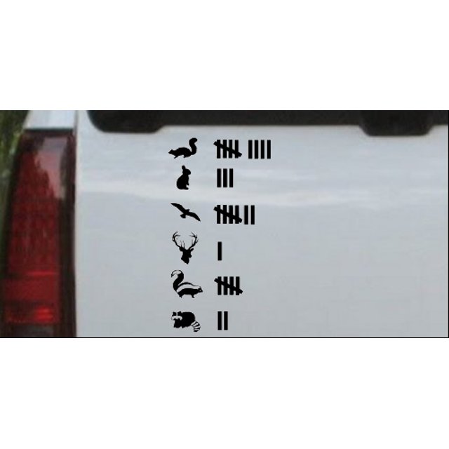 Keeping Count Roadkill Animals Car or Truck Window Decal Sticker ...