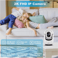 2K Pan/Tilt Security Camera, WiFi Indoor Camera for Home Security with ...