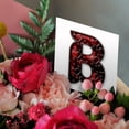 3drose, Pretty Deep Red Clear Hearts Monogram Initial B, 6 Greeting ...