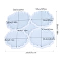 4 in 1 Agate Resin Molds Grade Silicone Safe for Creative Coaster ...