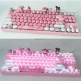 Kawaii Sanrio Kuromi Bluetooth Keyboard Typewriter Dot Brown Red Black ...
