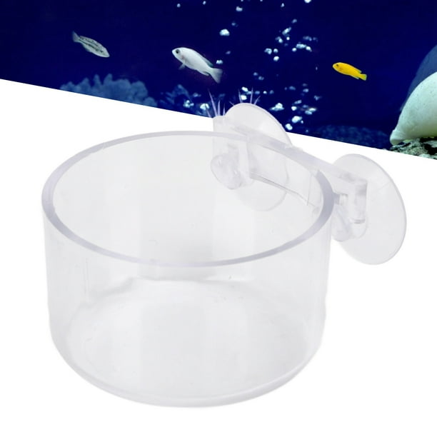 Spptty Aquarium Cone Red Feeder,Crystal Fish Tank Feeding Cup,Aquarium ...