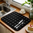 Black White Gingham Dish Drying Mat for Kitchen Counter,Modern ...