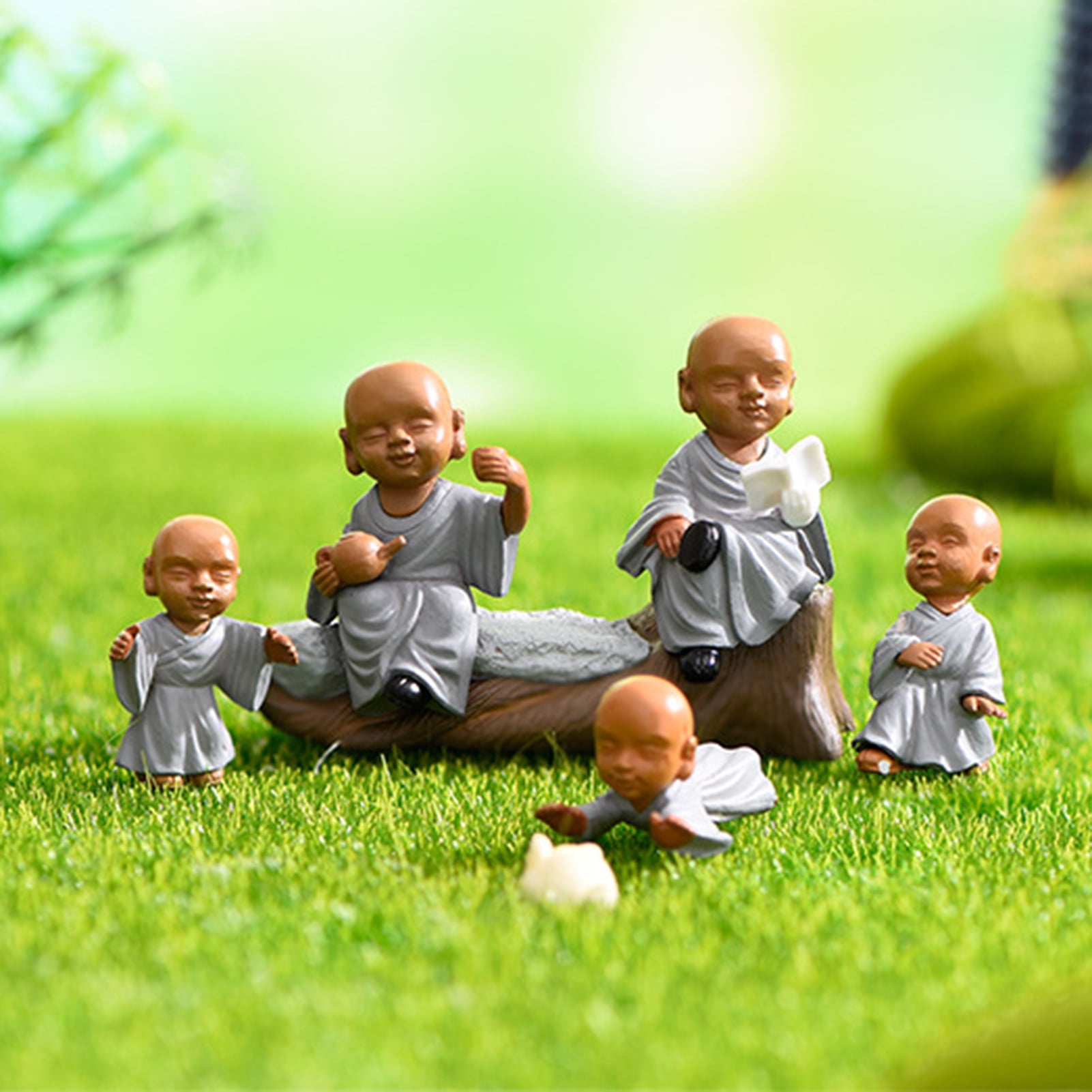 Delicate Monks Figurine Set - Unique Vivid Expression Decorative Monk ...