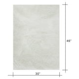 Mainstays White Faux Fur Rug Non-Skid Fluffy Floor Rug for living room ...