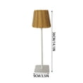 SouMaox Vintage Rattan LED Table Lamp, Rechargeable Touch Dimmable ...