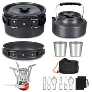 IMAGE 12 Piece Stainless Steel Camping Mess Kit - Walmart.com