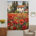 Country Farm Sheer Curtains 63 Inch Length for Bedroom, Farmhouse ...