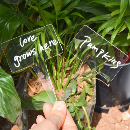 SHAR 1 set of 12 planter tags - rectangular, plastic tags, miniature ...