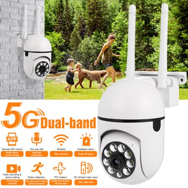 Costway IP66 Surveillance Camera Night Vision Remote Access Outdoor ...
