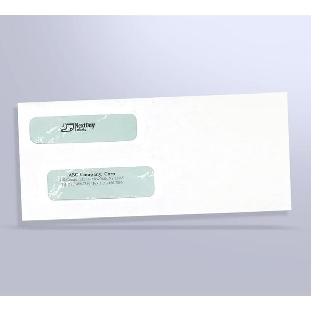100 Double Window SELF SEAL Security Check Envelopes - Compatible with ...