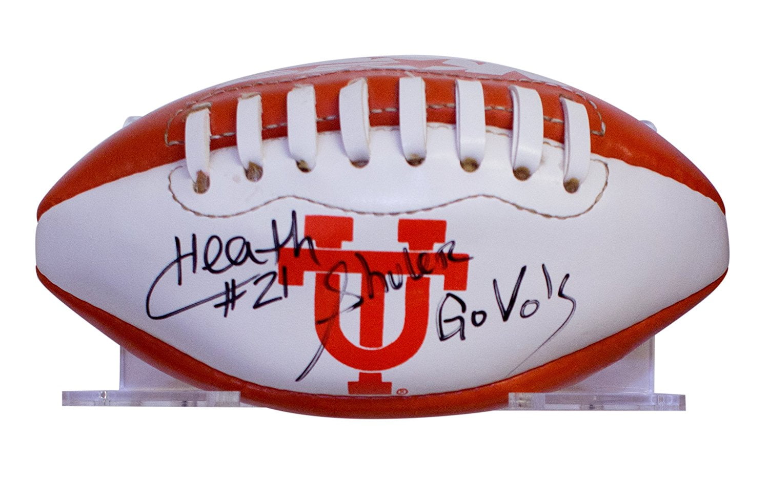 Deluxe Clear Acrylic Mini Football Wall Mounted Floating Shelf Bracket ...