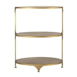 Creative Co-Op Oval Shaped Metal 3-Tier Shelf, Antique Gold - Walmart.com
