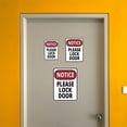Portrait Round Plus Notice Please Lock Door Wall or Door Sign | Health ...