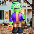 DeeKom 8 Ft Halloween Inflatable Zombie Holding Pumpkin Decor with ...