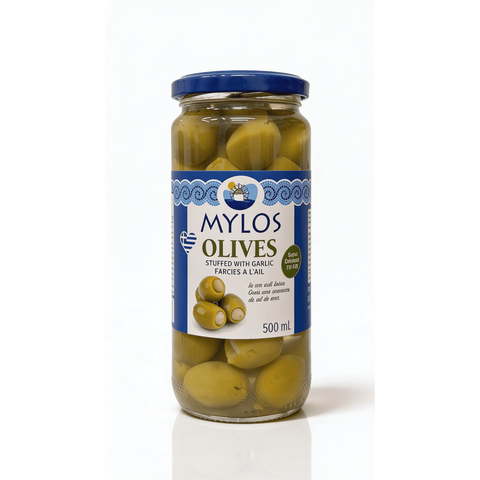 Click here for Mylos Green Olives With Garlic 500 Ml prices