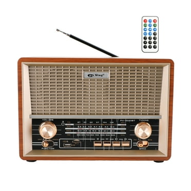 ClearClick Retro Bluetooth AM/FM Radio - Classic Vintage Wooden Style ...