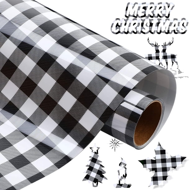 Christmas Buffalo Plaid Iron-on Plaid Vinyl Heat Transfer Vinyl HTV for ...