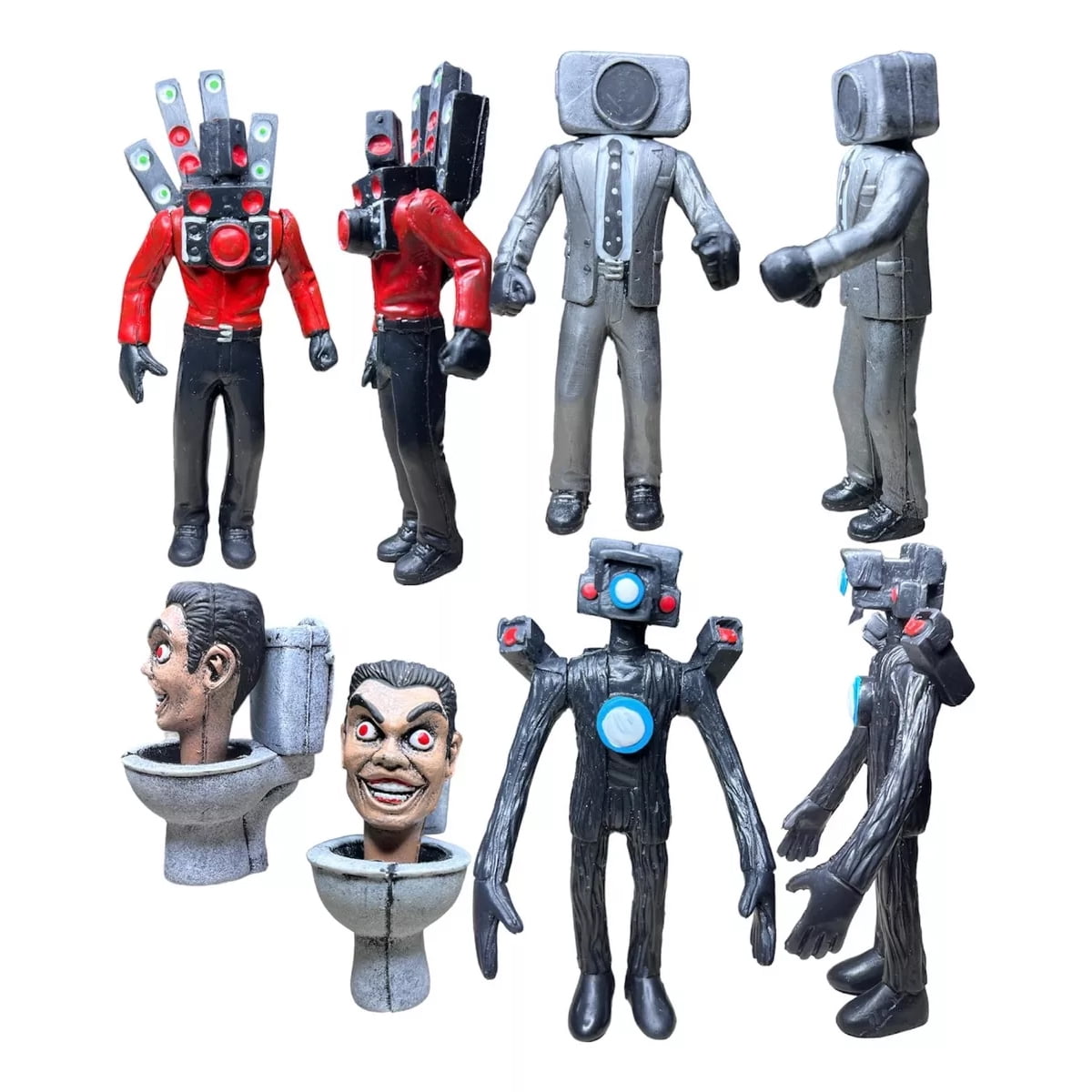 4 Figuras Skibidi Toilet Tv Man Speakerman | Walmart en línea