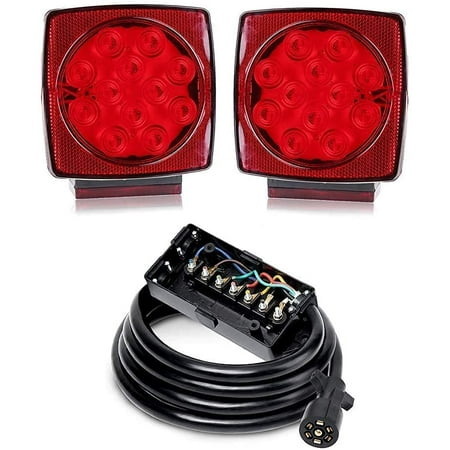 7 Way Trailer Plug Weatherproof with Junction Box for RV Trailers (8 ...