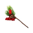 4 Pcs Red Berries Pine Cones for Crafts - Evergreen Artificial Pine ...