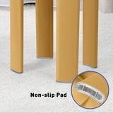 Modern Minimalist Low Small Plastic Round Stool, Orange - Walmart.com