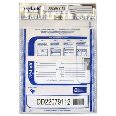 Nadex Coins NCS8-1182 Tamper-Evident 9-Inch x 12-Inch FRAUDSTOPPER Bank ...