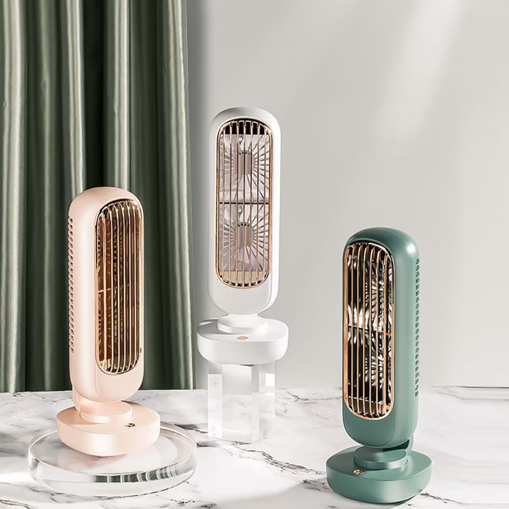 Small USB Desk Cooling Fan, 3 Speeds Quiet and Portable Tower Fan in ...