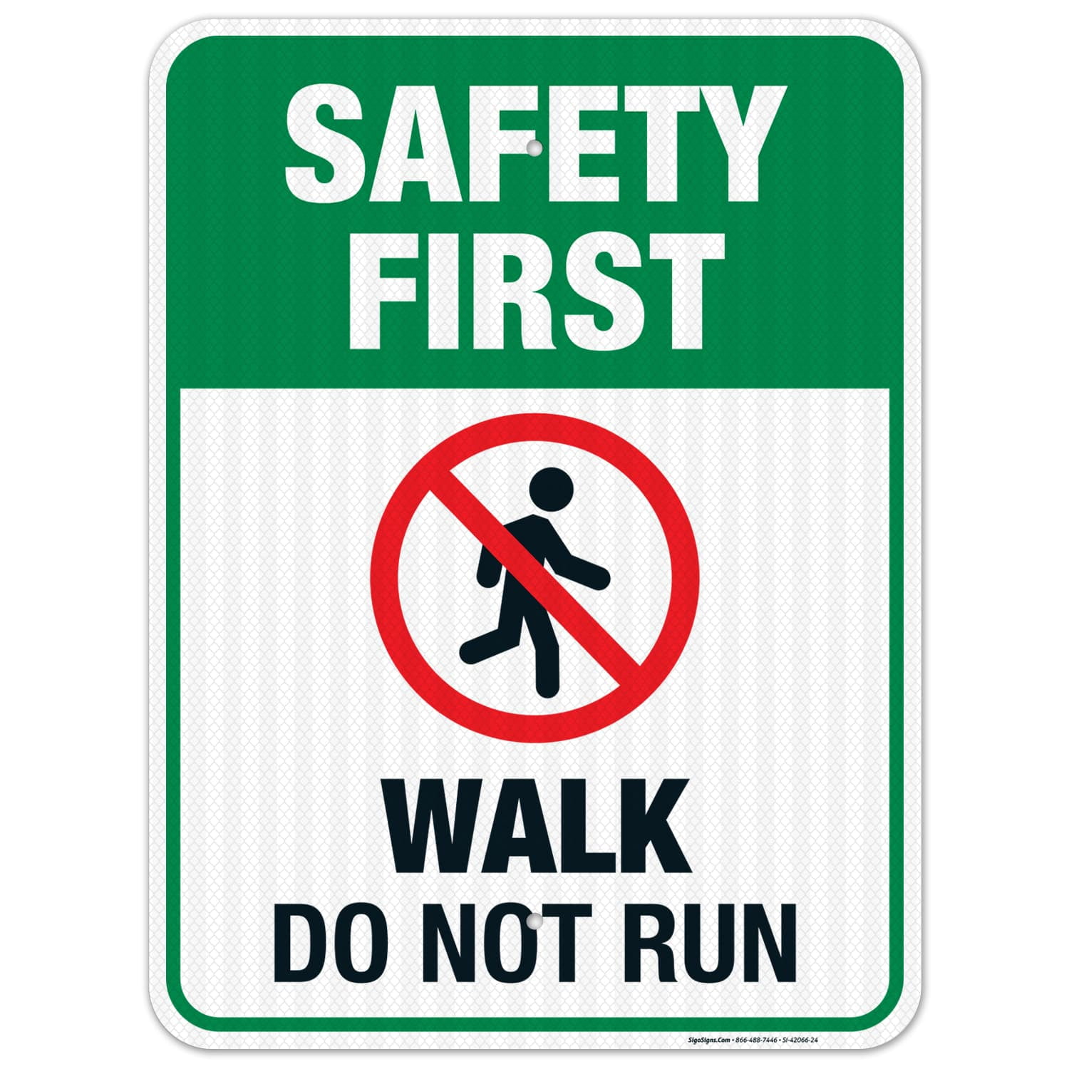 Safety First Walk Do Not Run Sign, Pool Sign, - Walmart.com