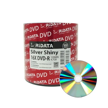 100 Pack Smartbuy 16X DVD-R 4.7GB 120Min Logo Top (Non-Printable) Data ...