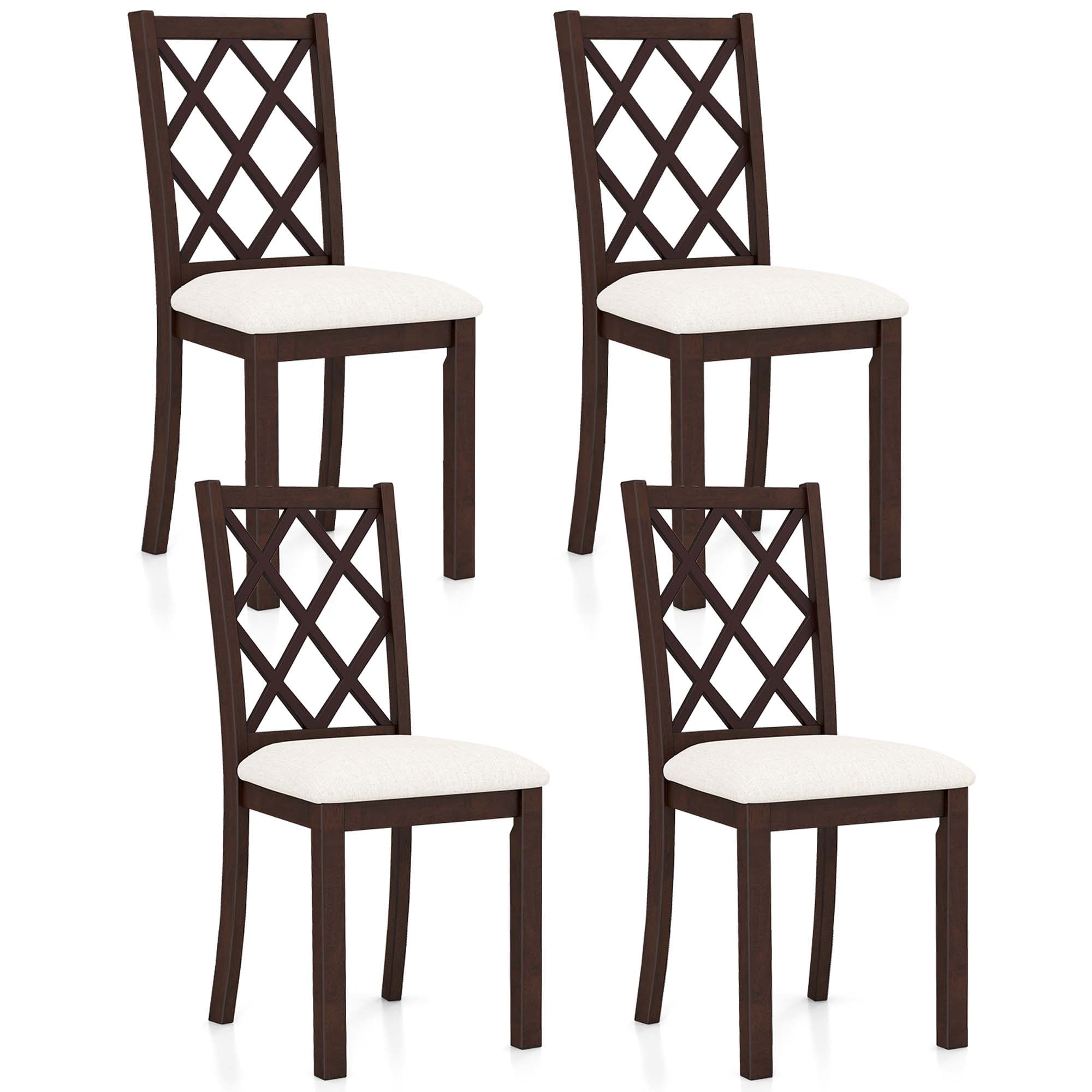 Click here for Costway Set Of 4 Dining Chairs Wood Kitchen Side C... prices
