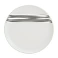 Tabletops Gallery 12 Piece Skye White Stripe Stoneware Dinnerware Set ...